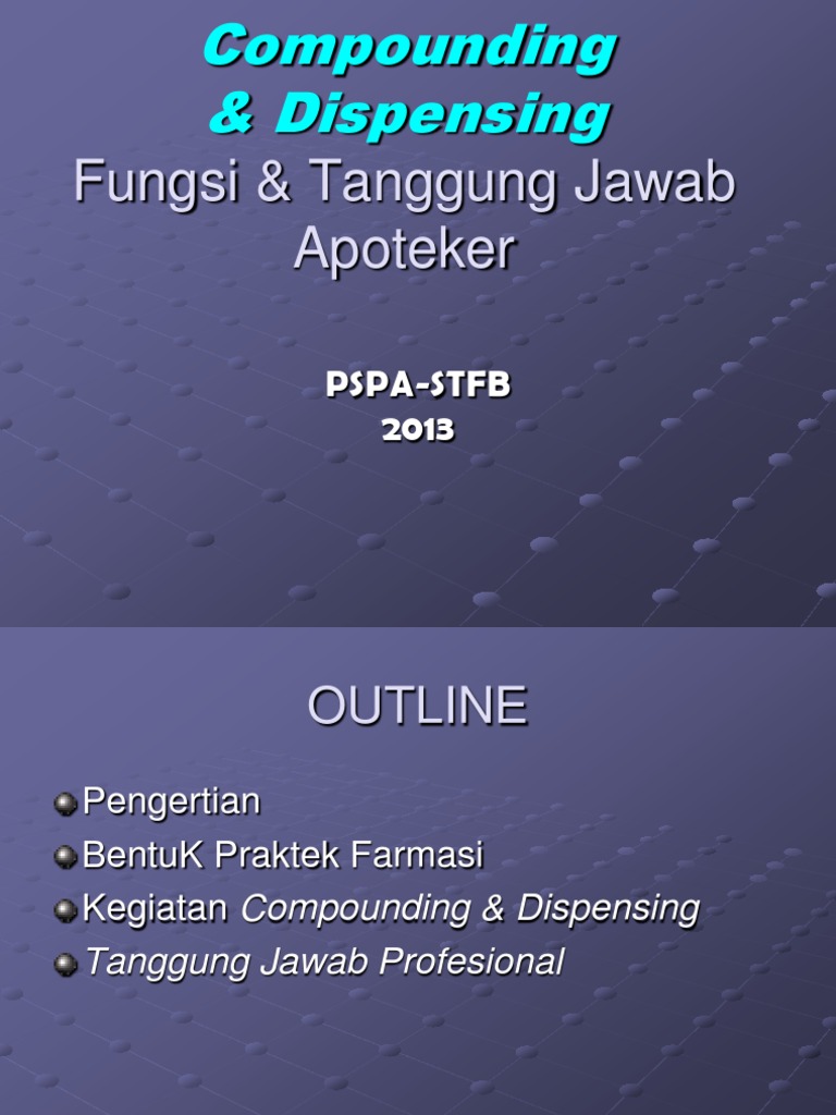 Compounding & Dispensing & (Kuliah 2) | PDF | Sains & Matematika