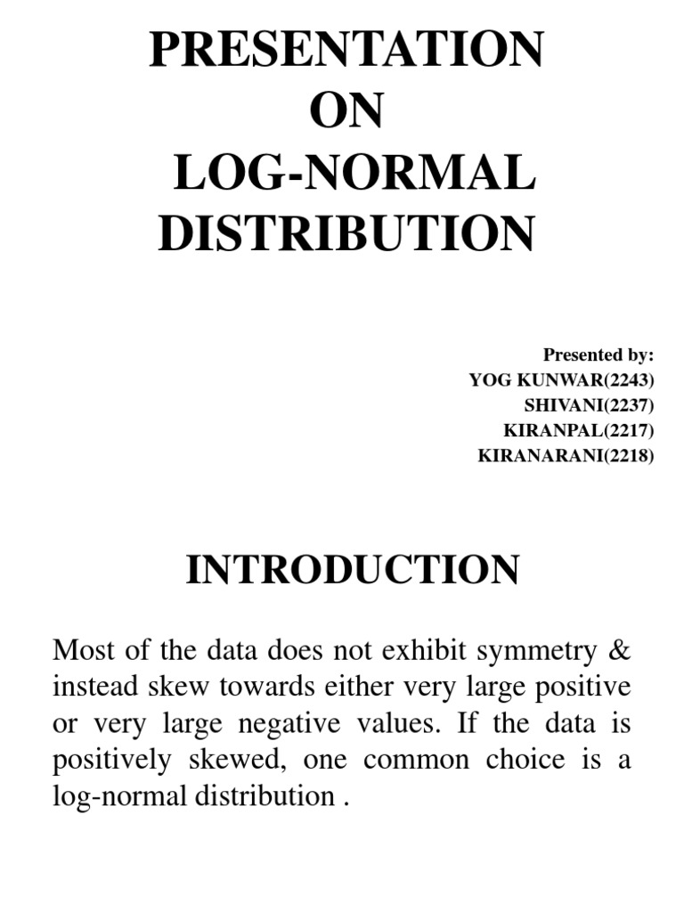 Lognormal Distribution | Download Free PDF | Normal Distribution | Variance