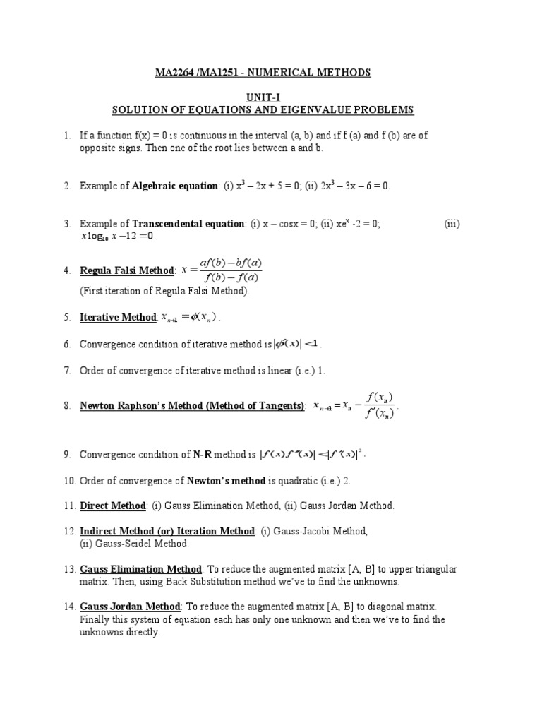 Numerical Methods and Statics | PDF | Teaching Methods & Materials ...