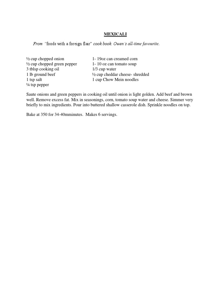 Mexicali | PDF | Cooking, Food & Wine | Wellness