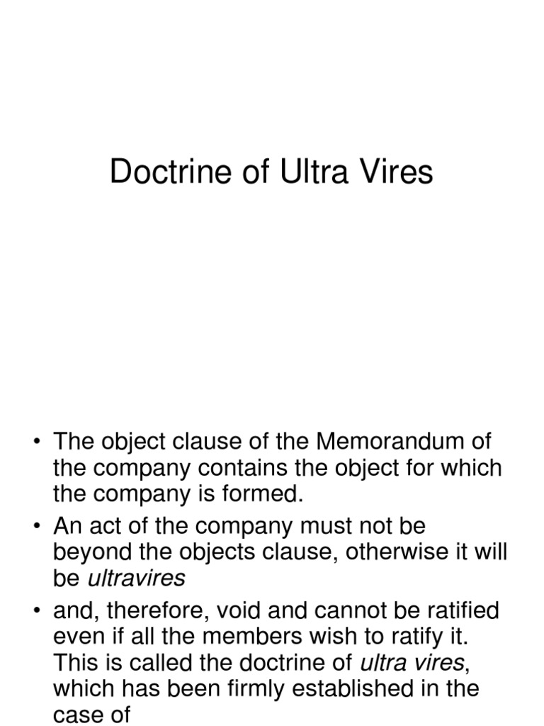 doctrine of ultra vires | Virtue | Government Information