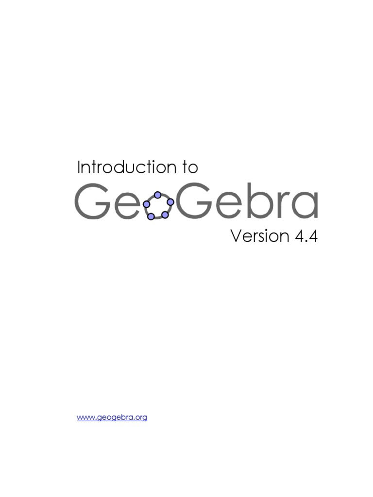 Geogebra Introduction Official Pdf Circle Triangle