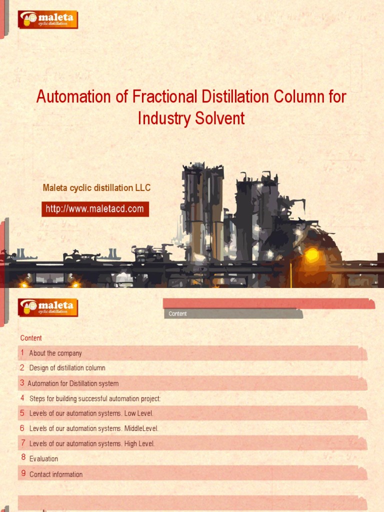 Ethanol Plant, Distillation Column, Solvent Distillation | PDF ...