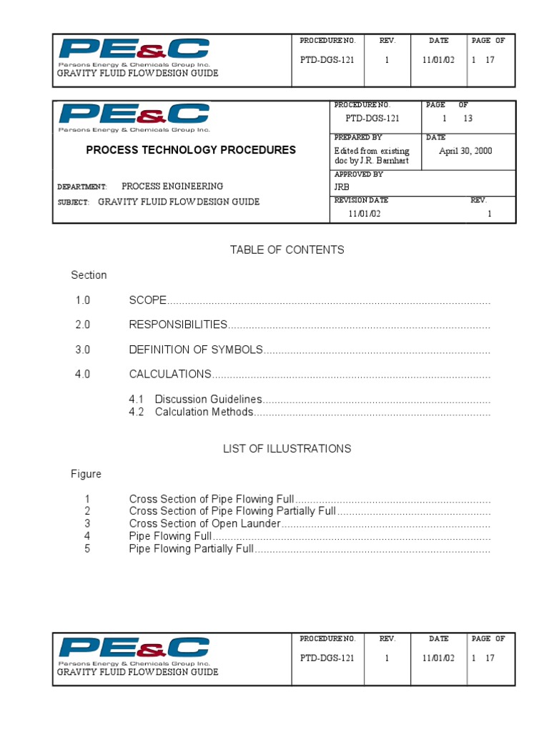 Gravity Fluid Flow Design Guide | PDF | Fluid Dynamics | Viscosity