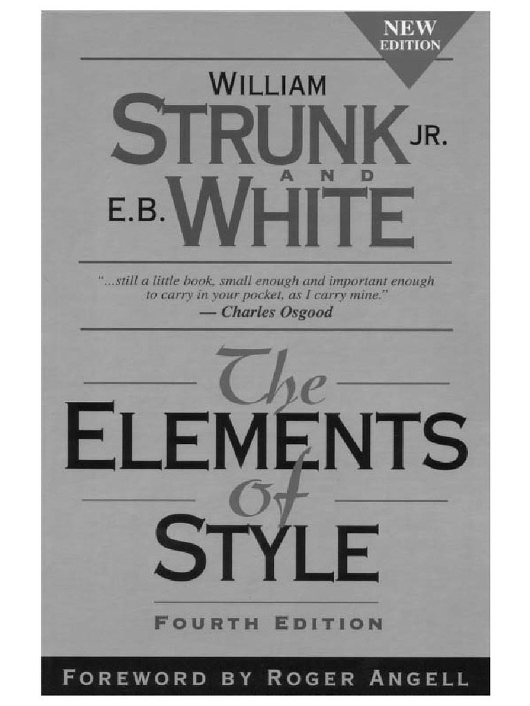 Writing - The Elements of Style 3Rd Edition | PDF