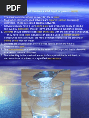 Solubility Examples In Everyday Life