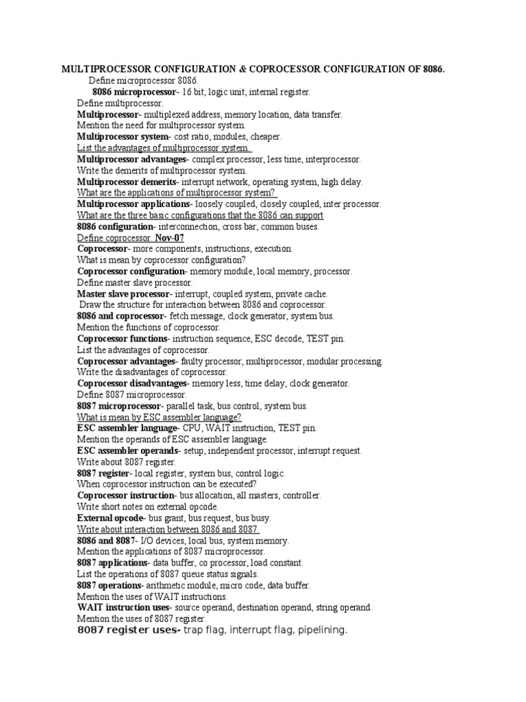 Microprocessor 8086 Configuration | PDF | Central Processing Unit | Instruction Set
