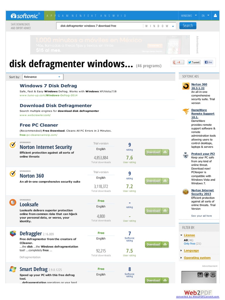 En Softonic Com | Download Free PDF | Windows 7 | Windows Vista
