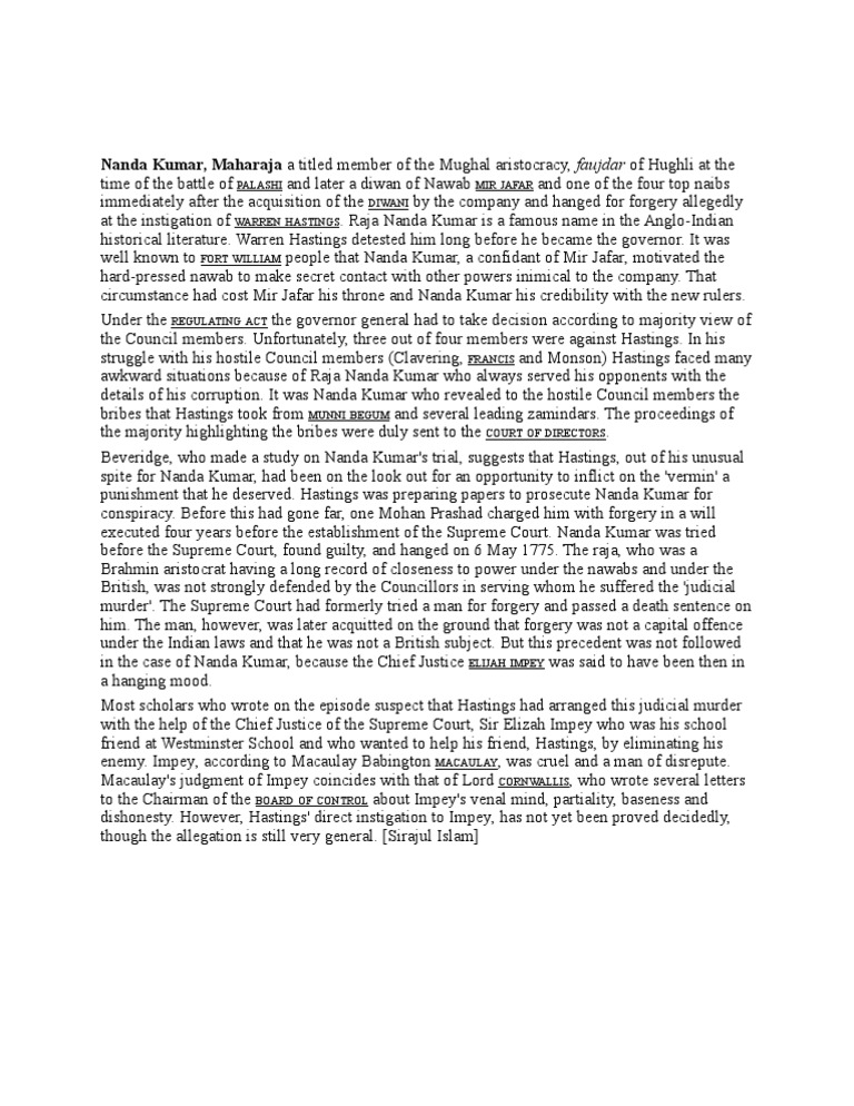 Nanda Kumar: Judicial Murder Case | PDF | Crime & Violence | Crime Thriller
