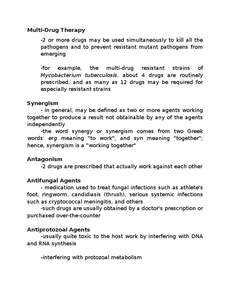 Multi-Drug Therapy and Resistance Explained | PDF | Self-Improvement ...