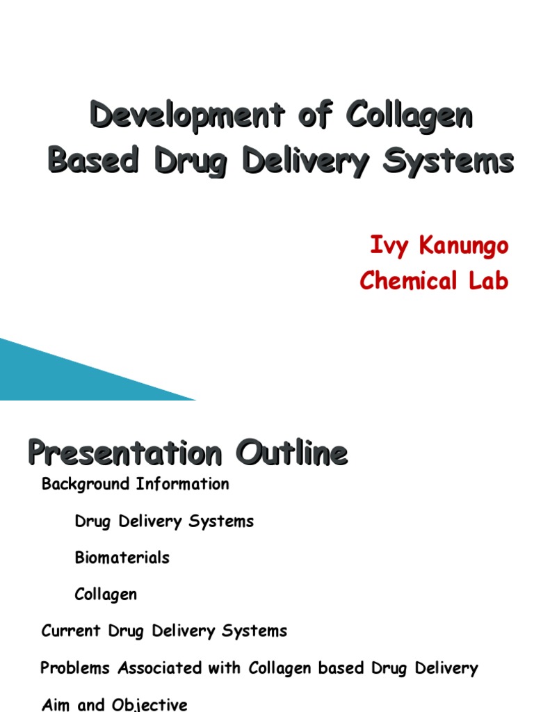 Collagen-Based Drug Delivery Systems | PDF | Pharmaceutical Formulation ...