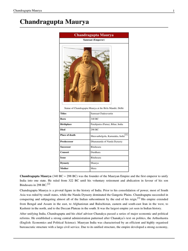 Chandragupta Maurya | Religion And Belief | Free 30-day Trial | Scribd