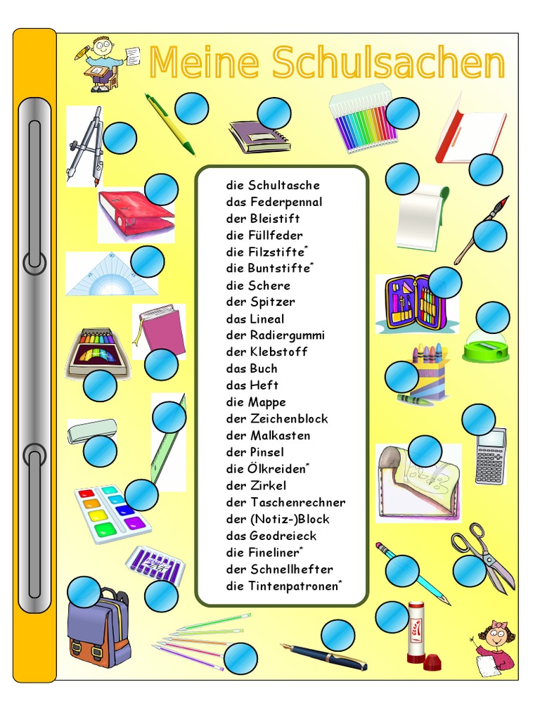 Meine Schulsachen | PDF