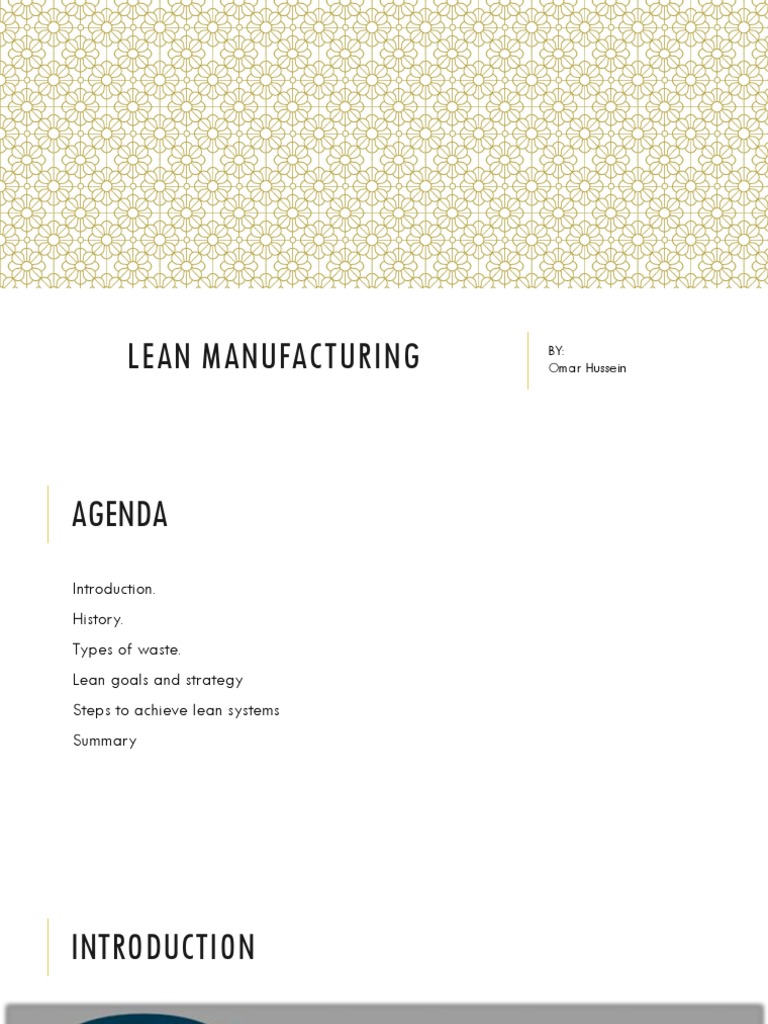 Lean Manufacturing: Strategies & Goals | PDF | Business