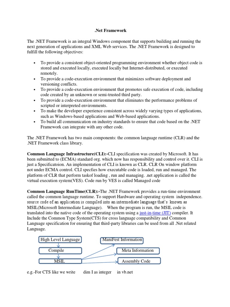 Netframework Pdf Library Computing Runtime System