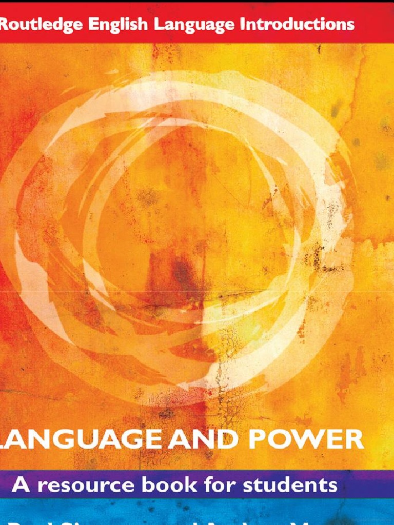 Language and Power A Resource Book For Students Escrito Por Paul ...