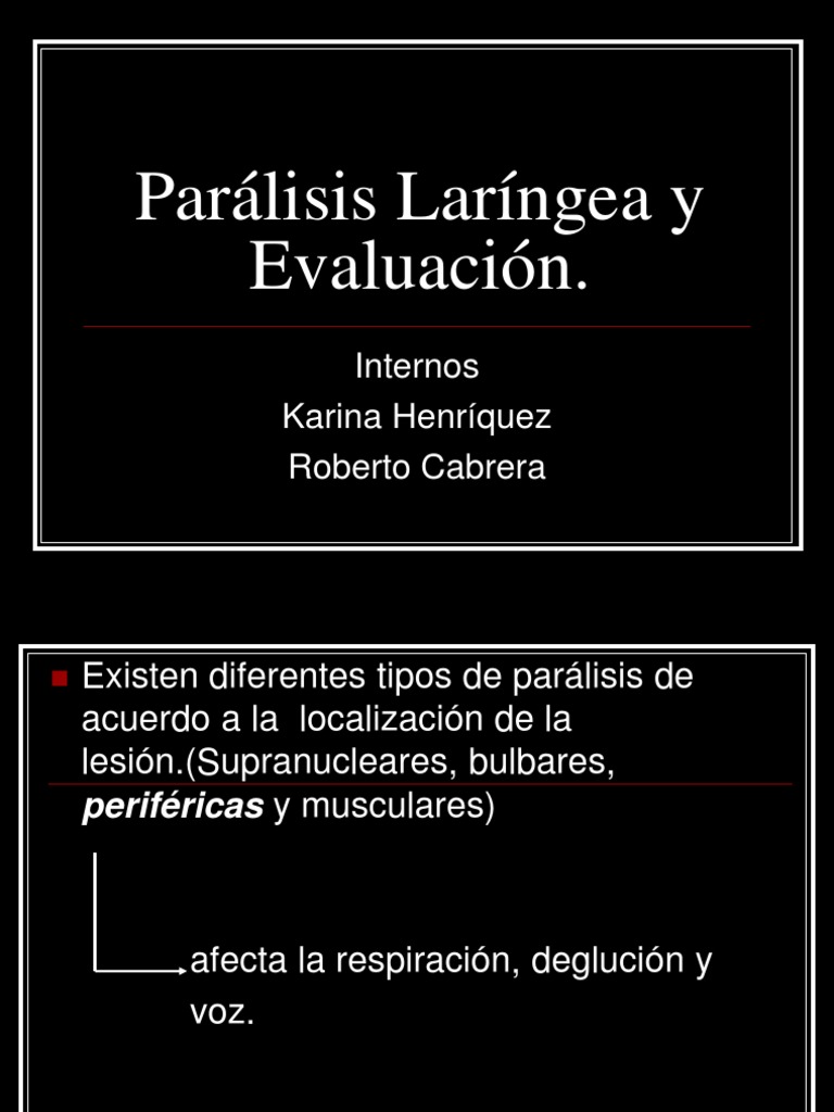 Parálisis Laríngea y Evaluación | PDF | Nervio vago | Anatomia animal