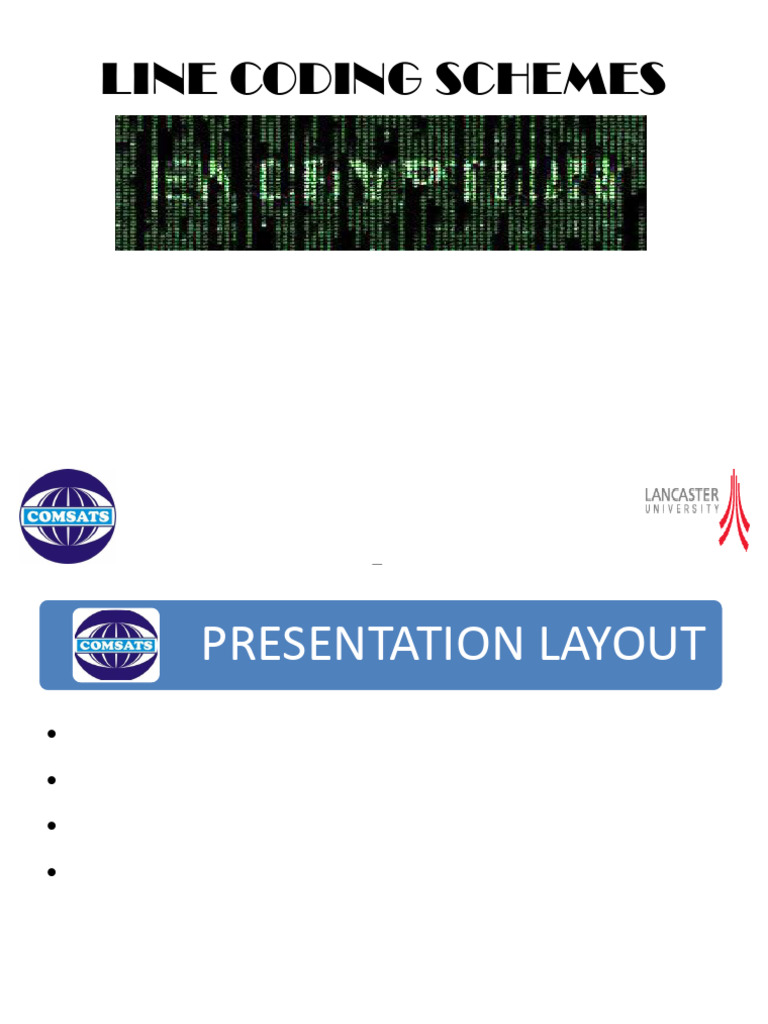 Line Coding Schemes Pdf Error Detection And Correction Forward Error Correction