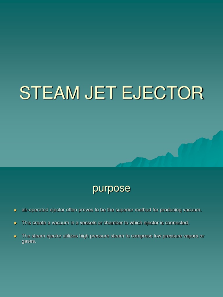 Steam Jet Ejector | PDF | Nozzle | Steam
