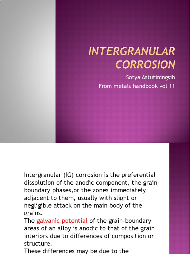 Intergranular Corrosion | PDF | Corrosion | Stainless Steel