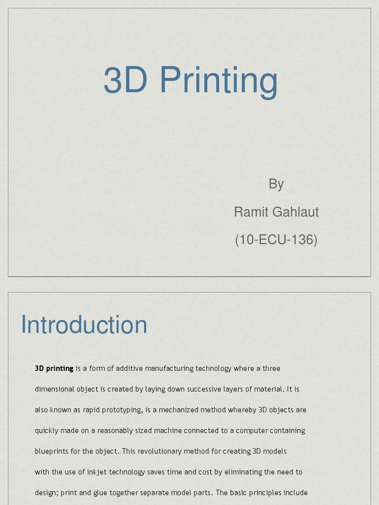 3d Printer | PDF | 3 D Printing | 3 D Modeling