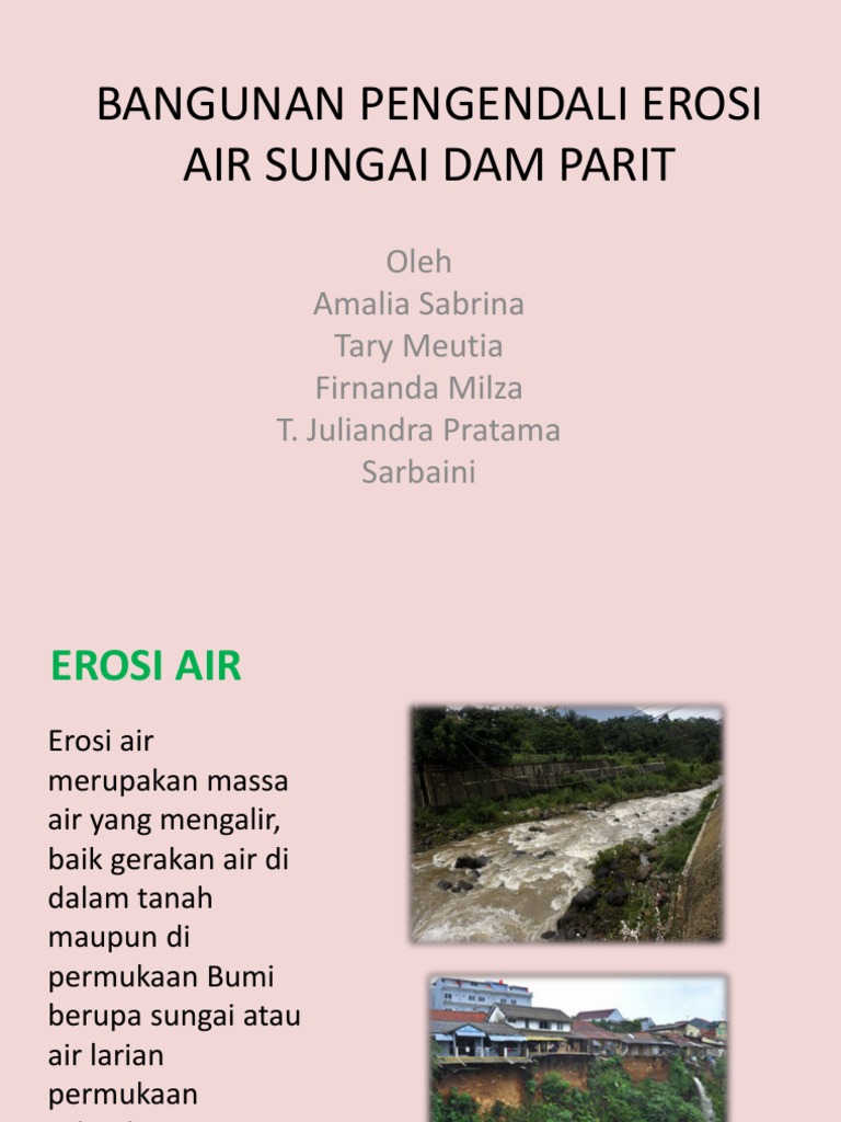 Bangunan Pengendali Erosi Air Sungai Dam Parit | PDF