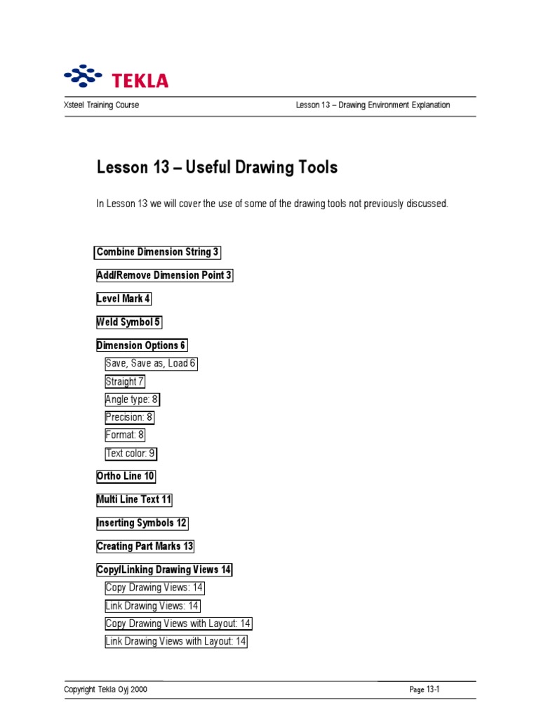 Lesson 13 - Useful Drawing Tools | PDF