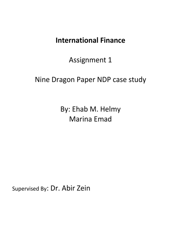 Assignment 1 NDP Case Study | PDF