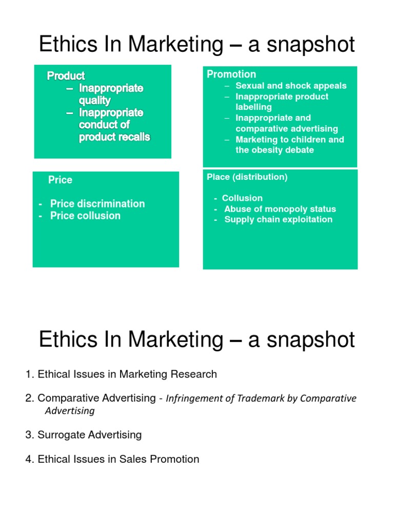 Ethical Issues in Marketing | Marketing | Advertising