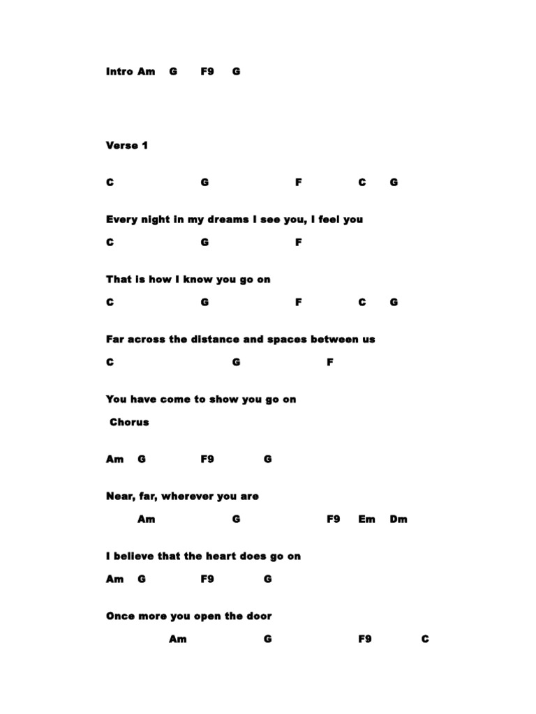 Titanic Song Chords and Lyrics | PDF
