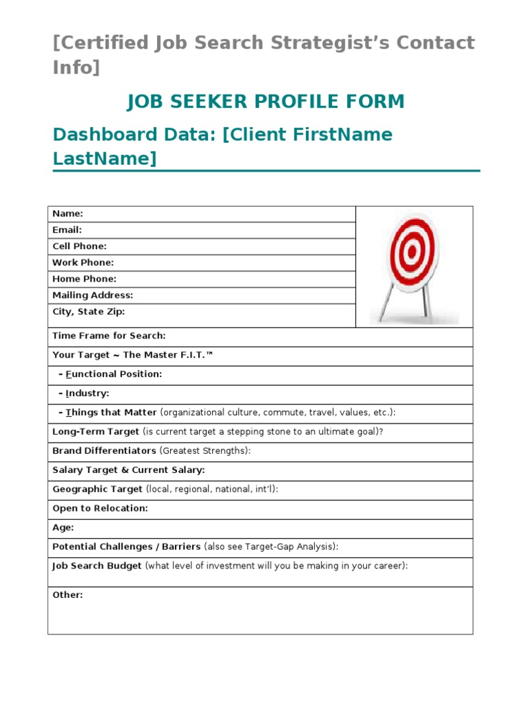 CJSS Form-Job Seeker Profile 2009 May | PDF | Labour | Business