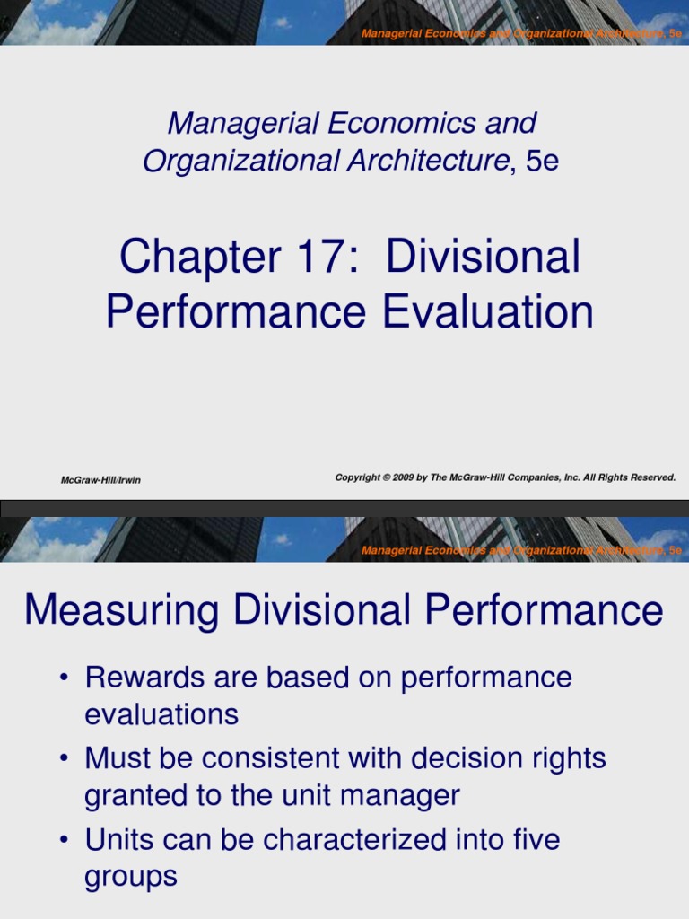 Divisional Performance Evaluation | PDF | Profit (Economics) | Economics