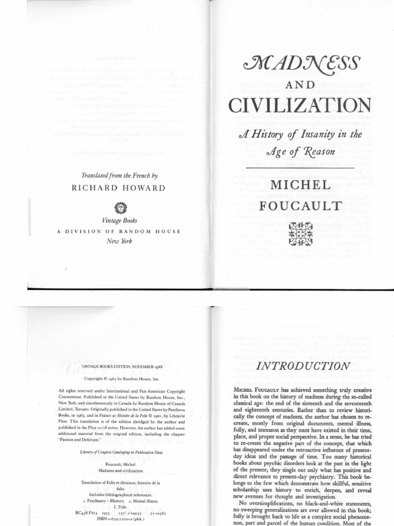 Madness and Civilization Foucault | PDF