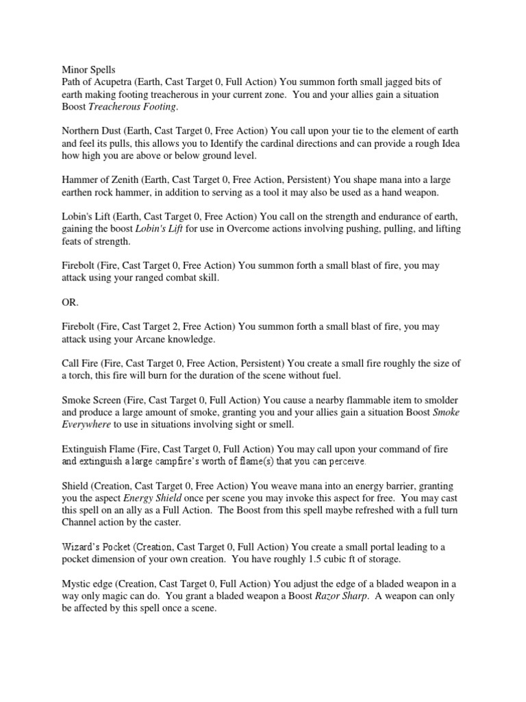 A Compendium of Spells: Summoning the Elements' Powers for Combat and ...