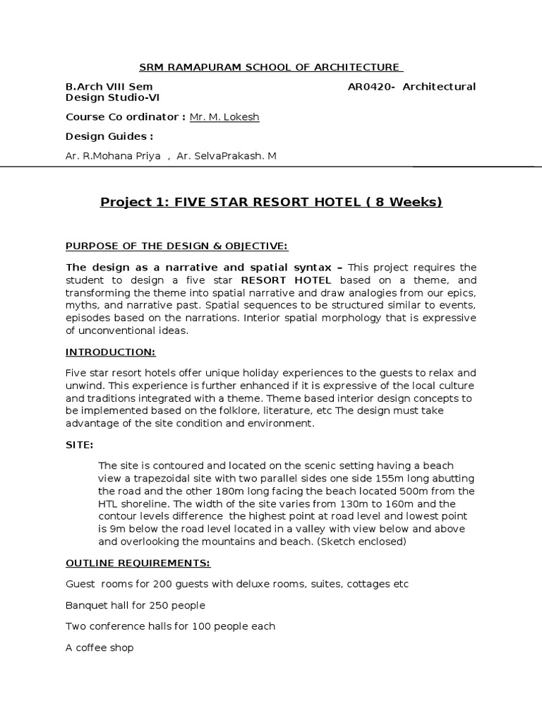 Five Star Resort Hotel Design | PDF | Hospitality Industry | Hotel And ...