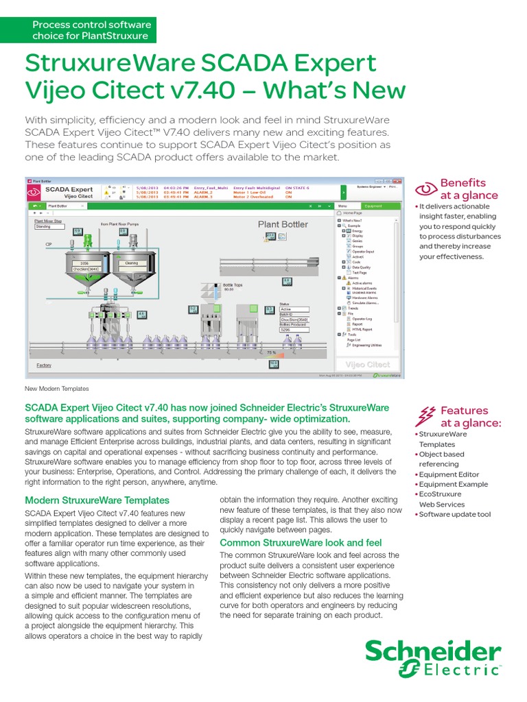 Struxureware Scada Expert Vijeo Citect V7.40 - What'S New: Process Control Software Choice For ...