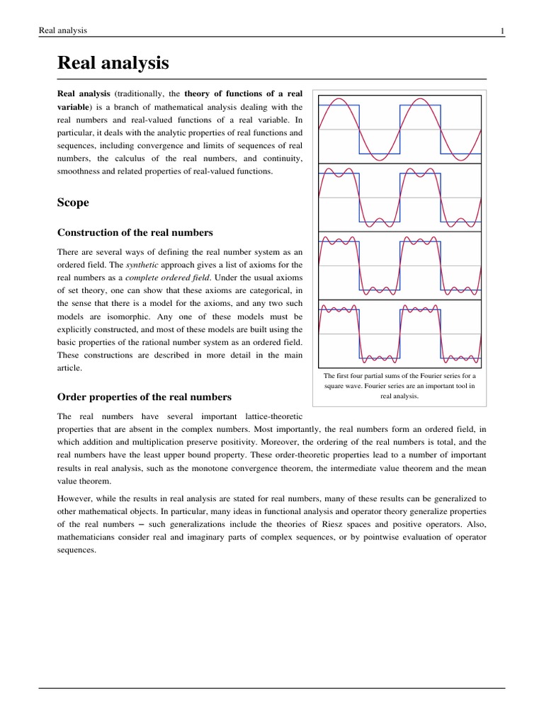 Real Analysis | Real Analysis | Mathematical Analysis