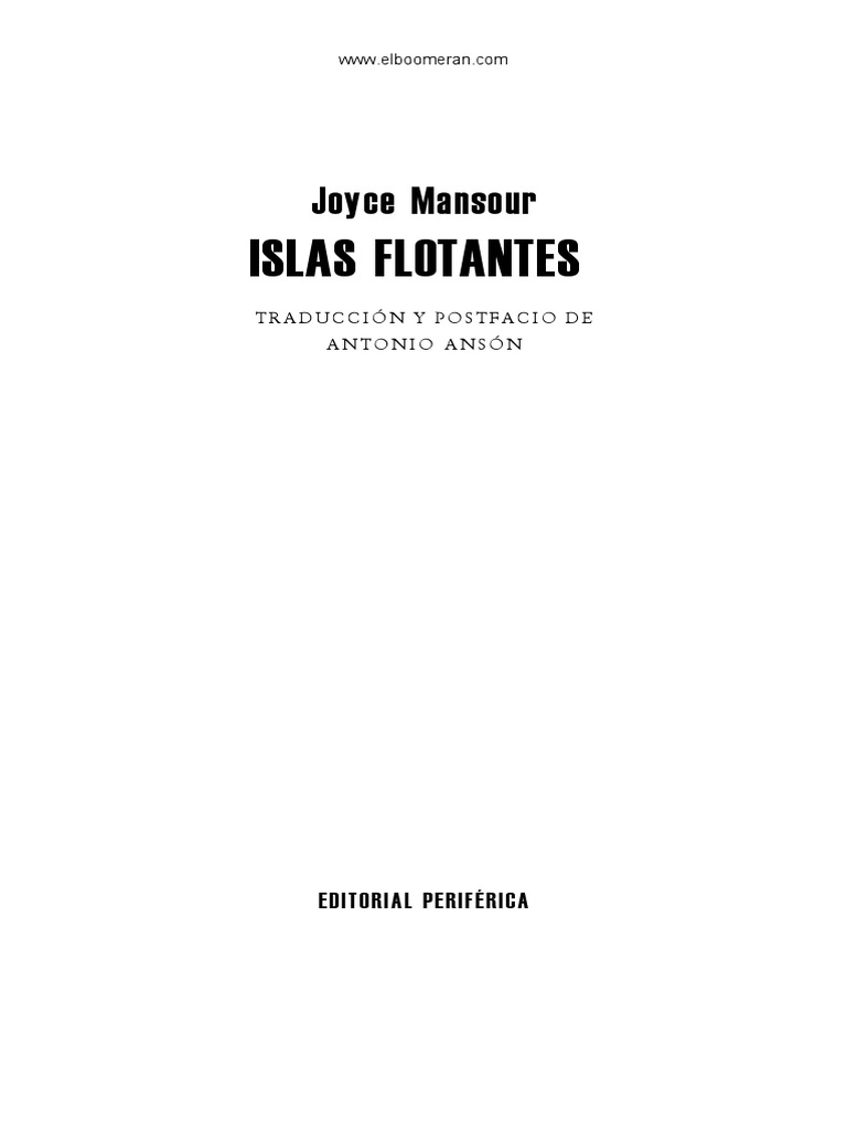 Islas Flotantes para Boomerang | PDF | Surrealismo | James Joyce