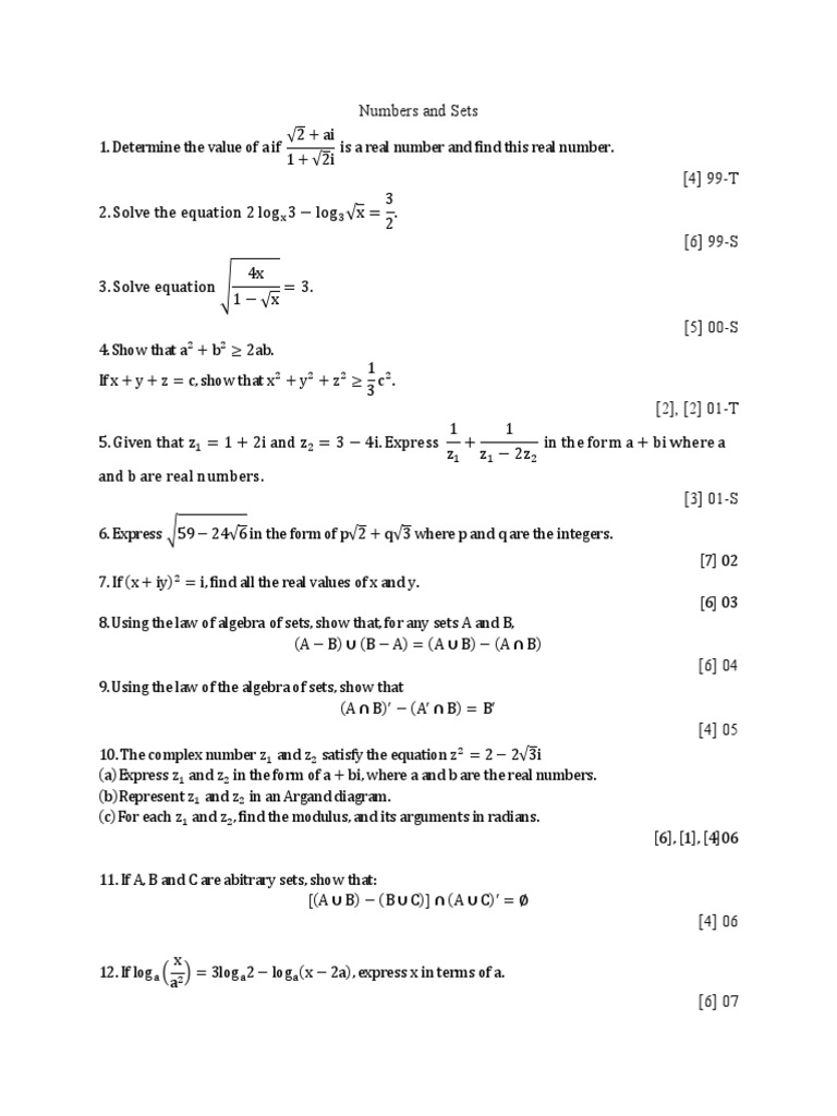 STPM Maths T Sem 1 Past Year by Chapter | PDF | Matrix (Mathematics) | Algebra