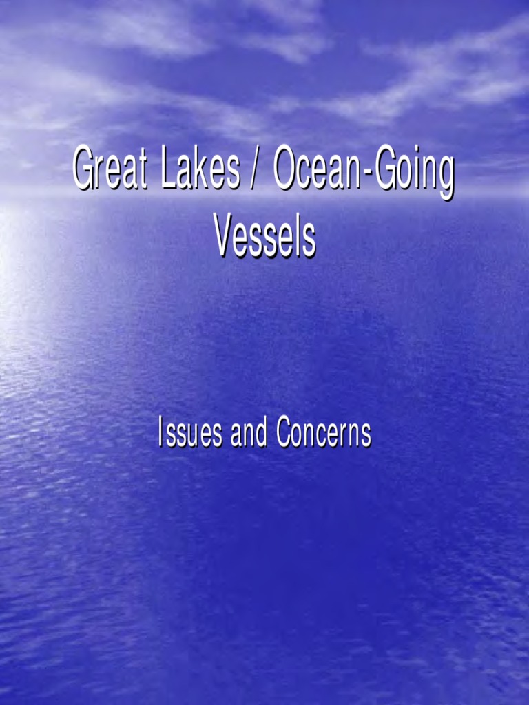 Bassett Sharrow Great Lakes Ocean Vessels Issues Concerns | PDF | Ships ...