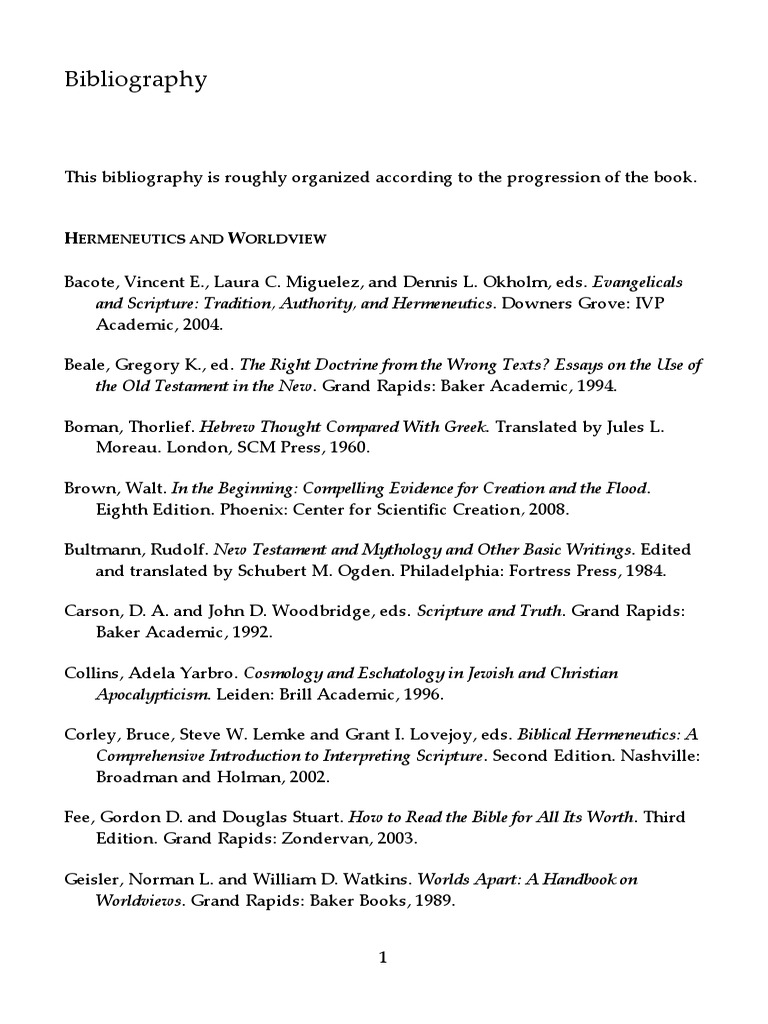12 - Bibliography | PDF | Christian Eschatology | Paul The Apostle
