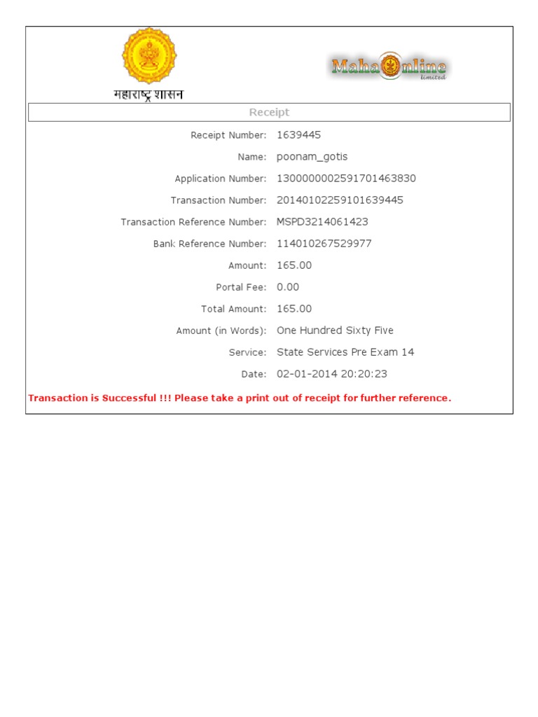 Payment Receipt | PDF