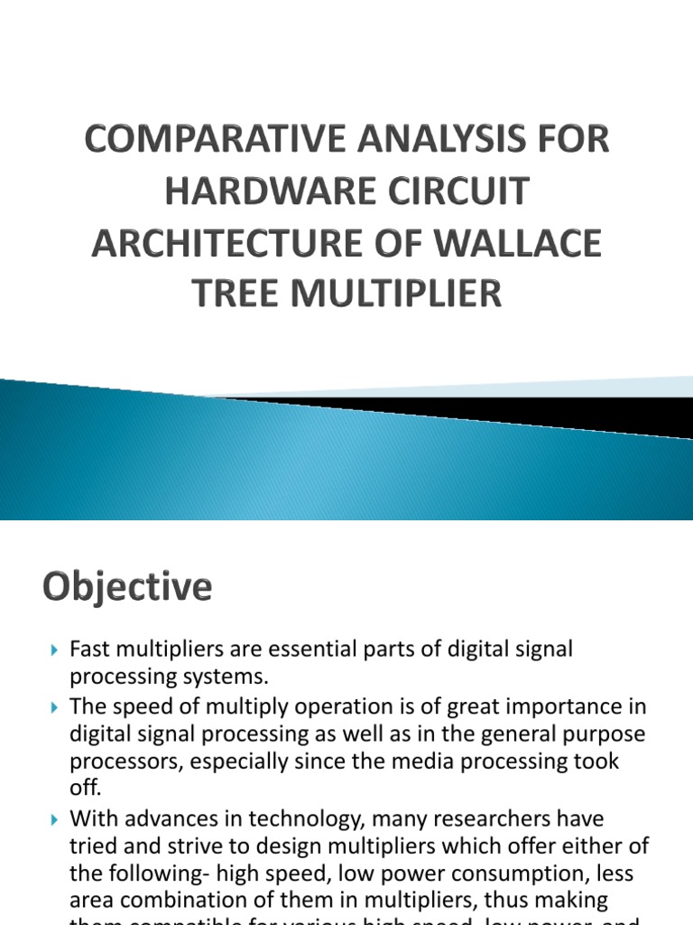 Optimized Wallace Tree Multiplier Design | PDF | Digital Electronics ...