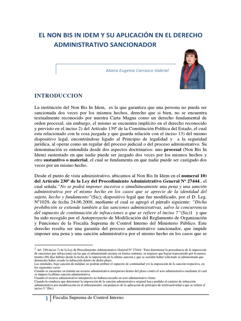 El NON BIS IN IDEM | PDF | Derecho penal | Justicia