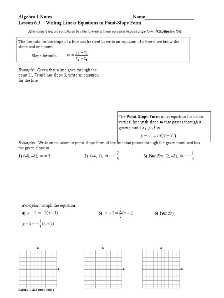 Important Alg1 CH 6 Notes | PDF | Logic | Mathematical Concepts