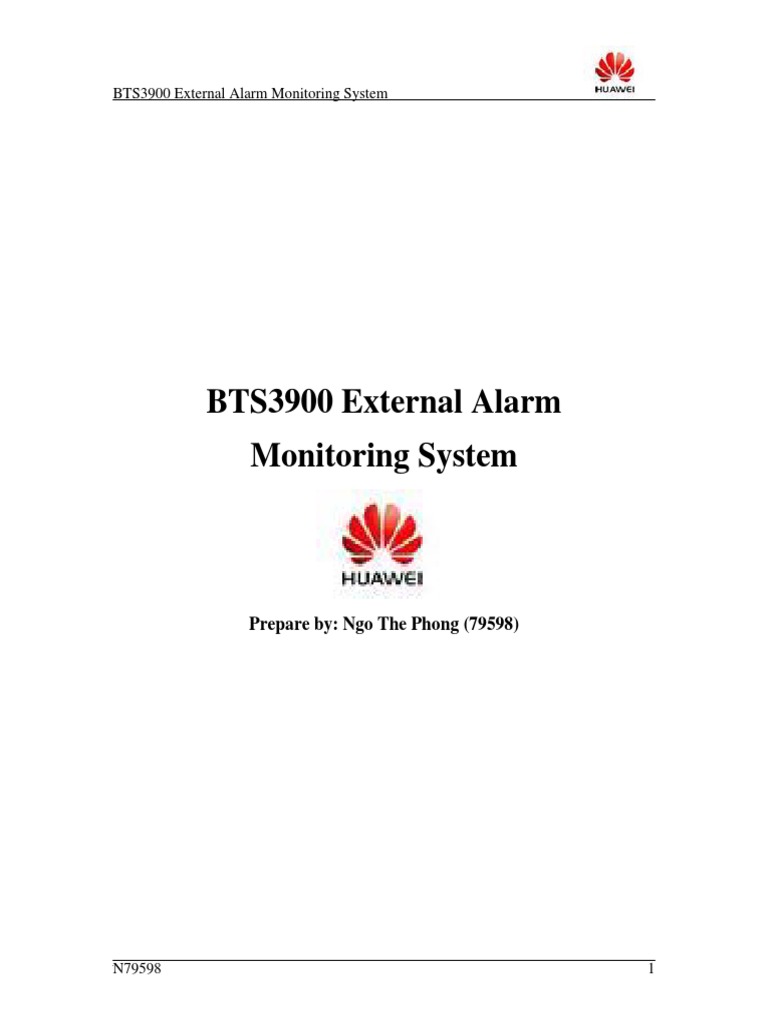 BTS3900 Monitoring System | PDF | Electrical Engineering | Electronics