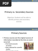 Primary Secondary Sources Guide School | PDF | Primary Sources | Lesson ...