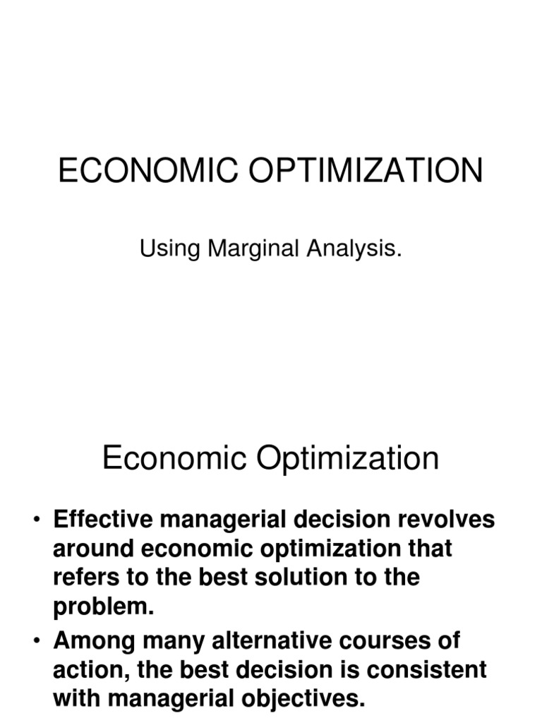 Economic Optimization | PDF | Average Cost | Demand
