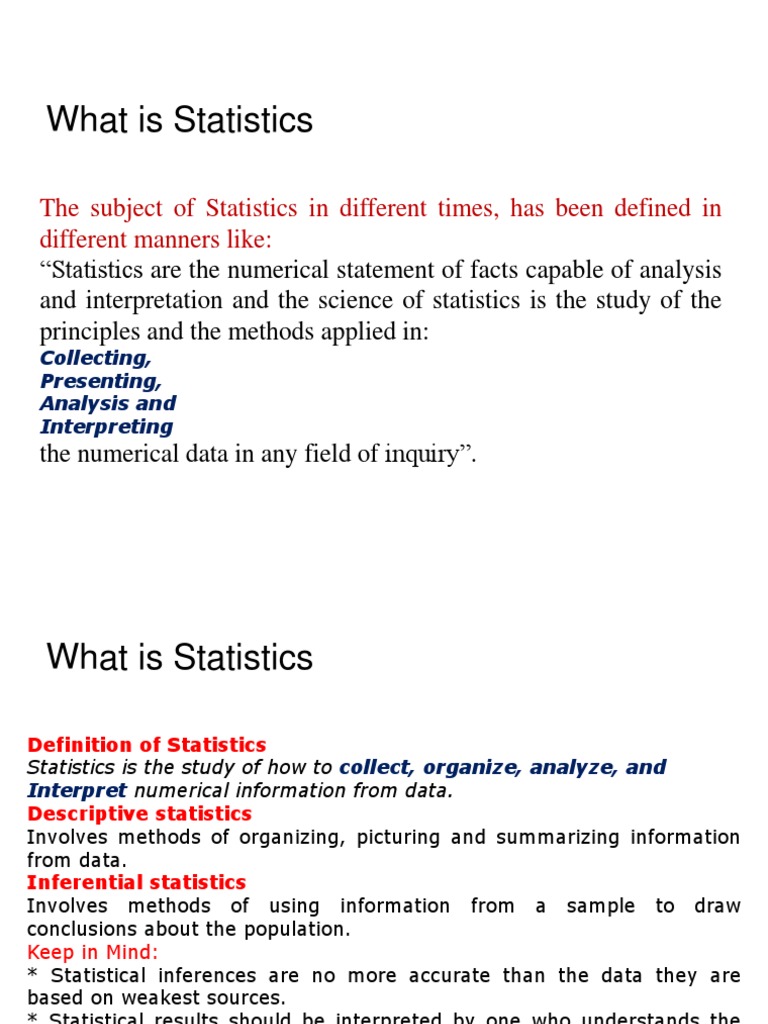 Introduction To Statistics | PDF | Level Of Measurement | Statistics