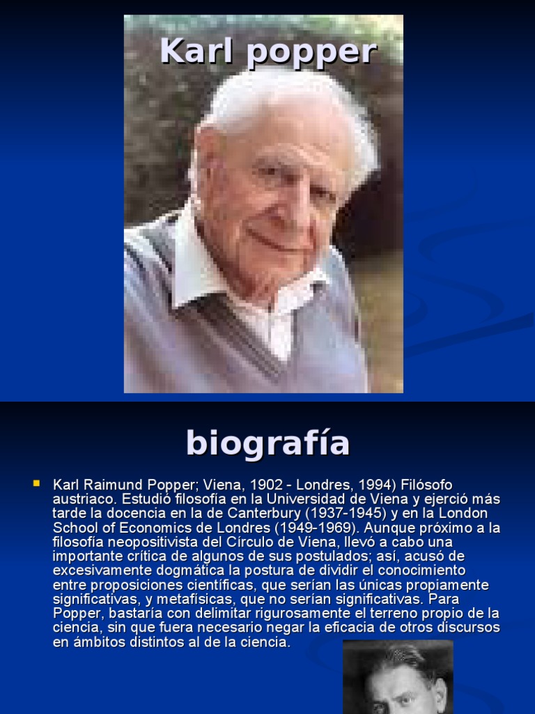 Karl Popper | Karl Popper | Hipótesis